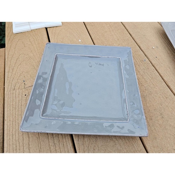 Pier 1 | Dining | Pier Square Martillo Fog 8 Salad Dessert Plates Gray ...